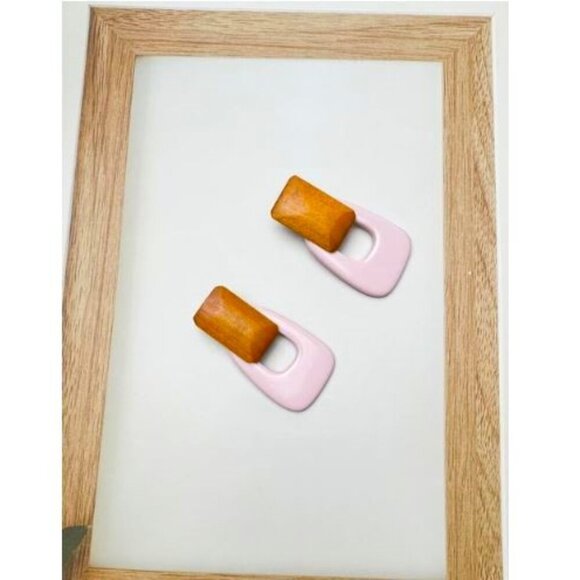 Private Label | Jewelry | New Retro Mod Orchid Pink Resin And Wood ...